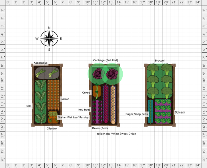 Rectangle Planting Diagram Marker Rendering Of A Small Residential