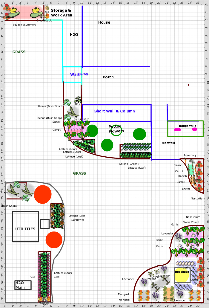 Garden Plan - 2012: Front Yard