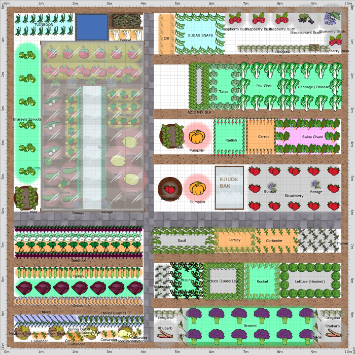 Garden Plan - 2013: moestuin paden