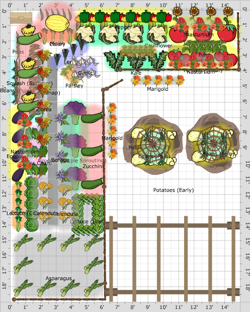 Garden Plan - lil' garden in the 'hood fenced plot