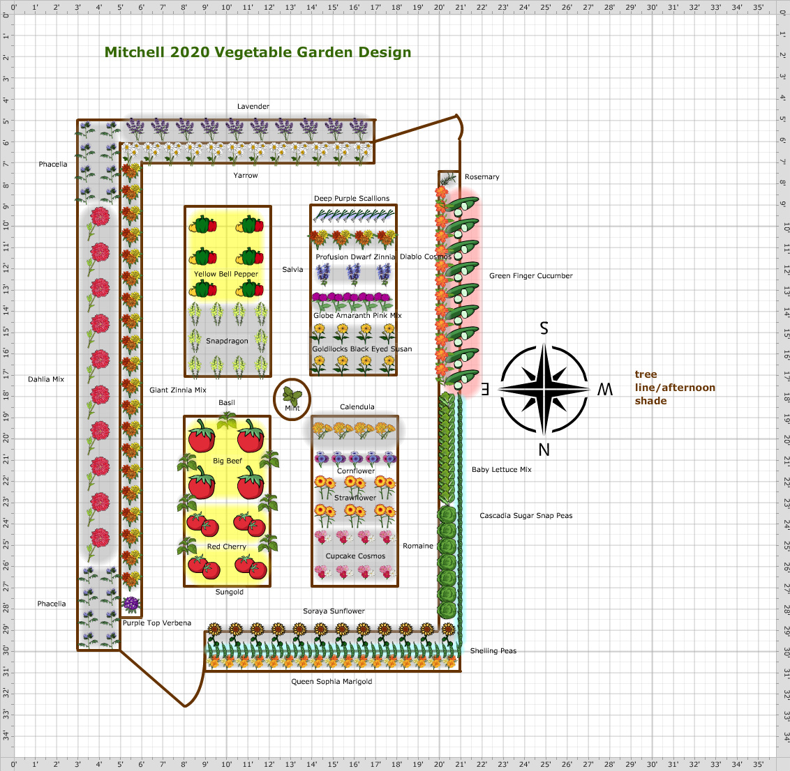 Garden Plan - 2020: Mitchell
