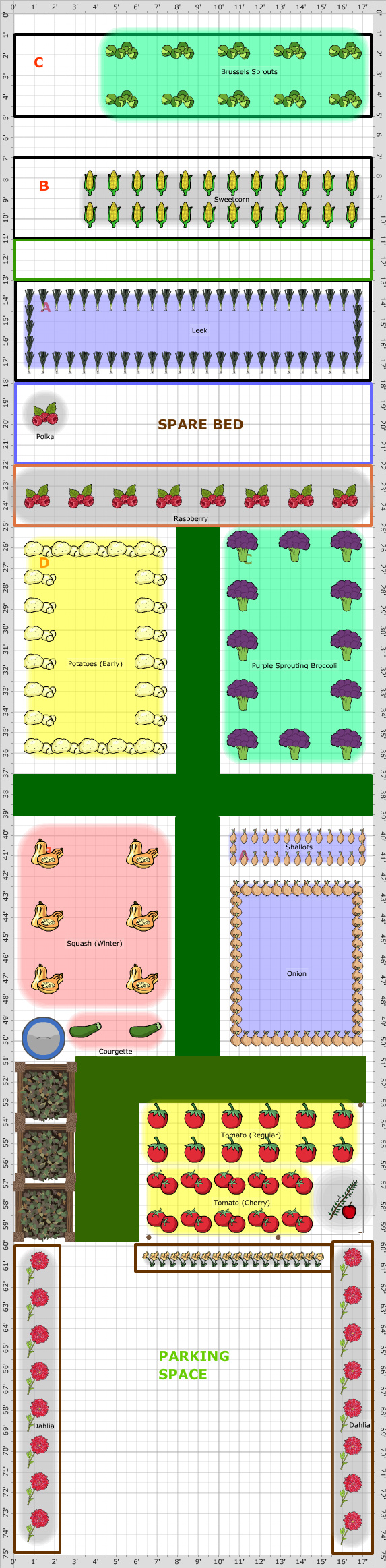 Garden Plan - 2020: plot 58 road end