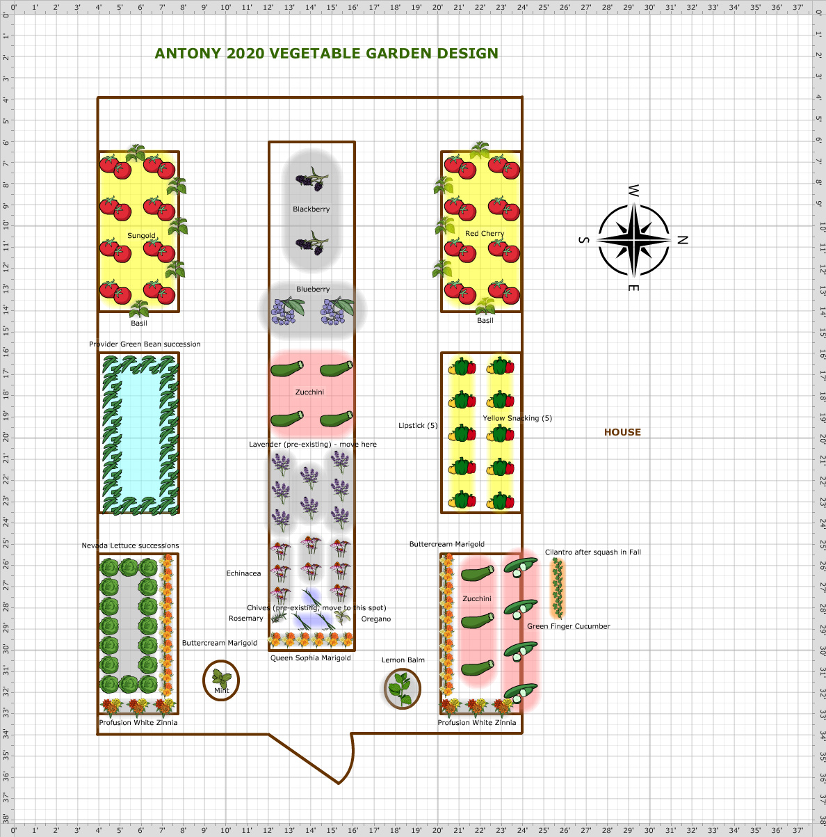 Garden Plan - 2020: Antony