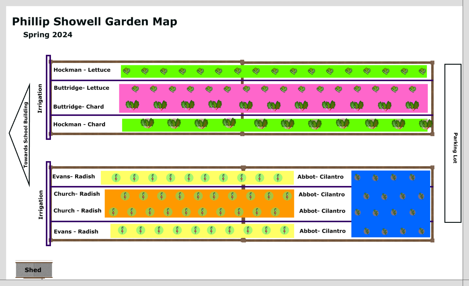 Garden Plan - 2021: Philip Showell Spring Garden Map