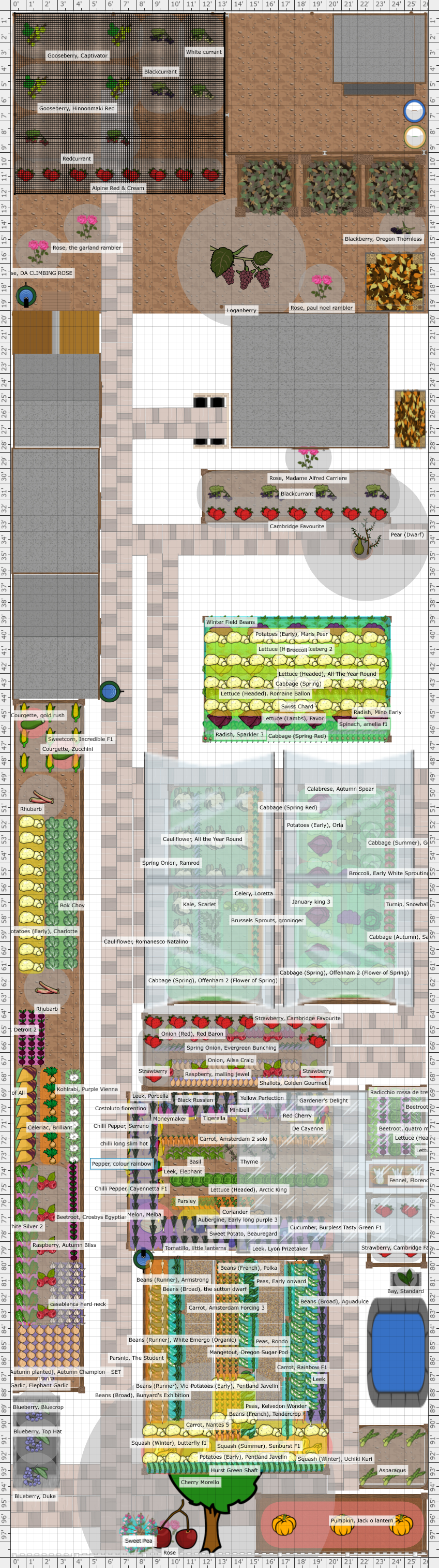 Garden Plan - 2023: plot 83 full plan
