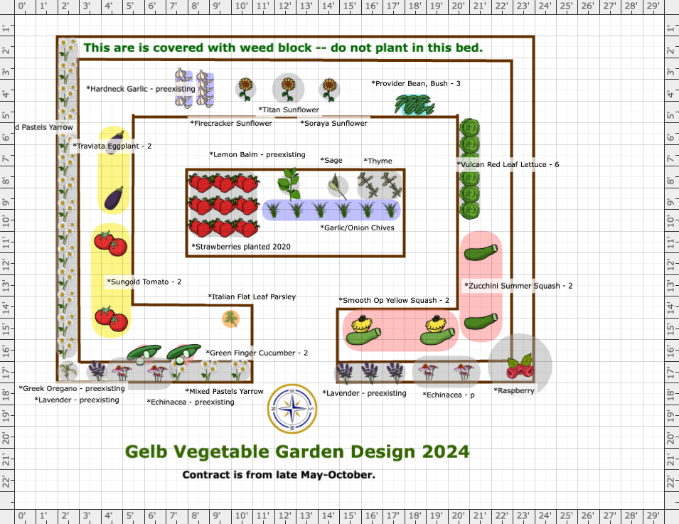Garden Plan - 2024: Gelb