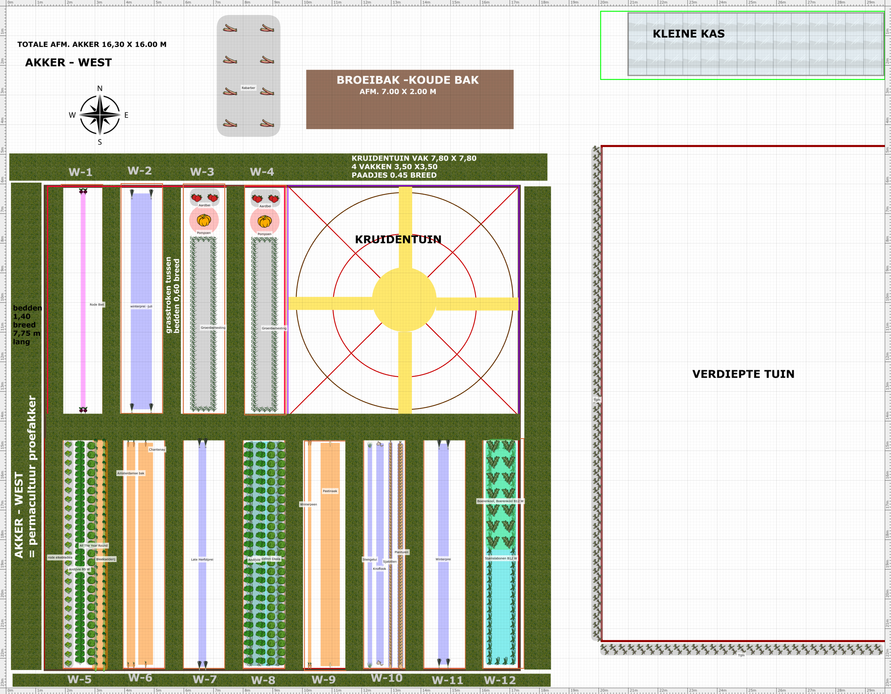 Garden Plan - 2024: MOESTUIN AKKER WEST