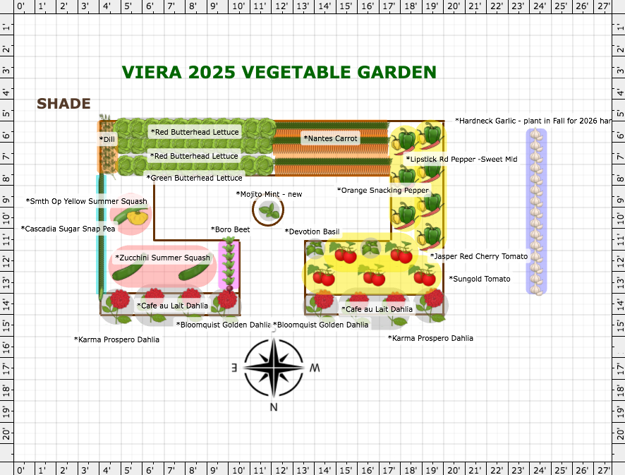 Garden Plan - 2025: Viera