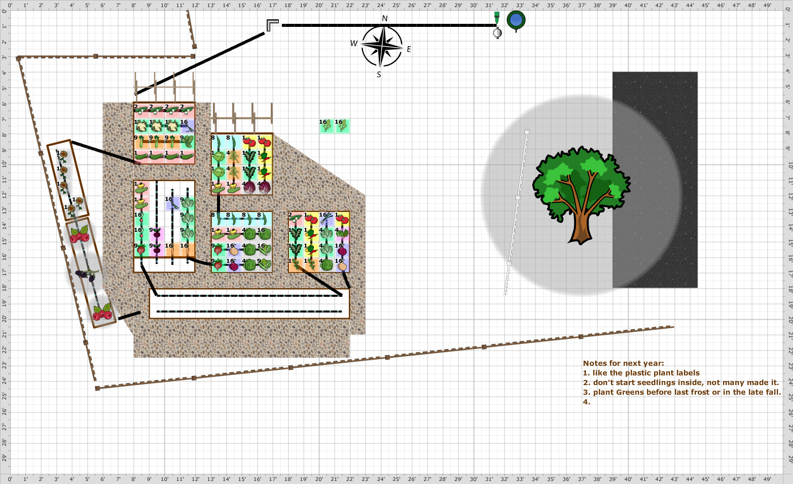 Garden Plan - 2013: Side Yard Elm Street