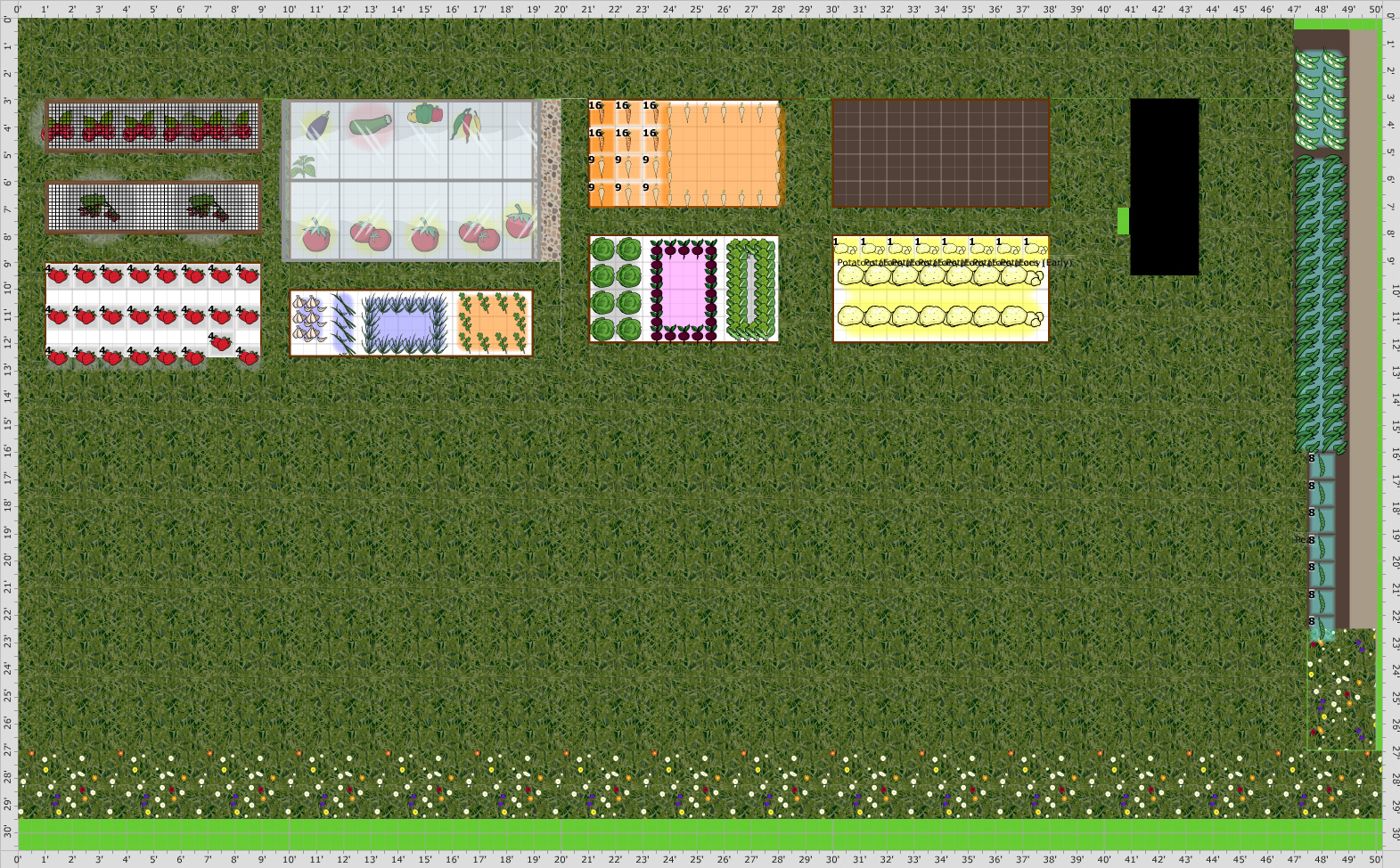 Garden Plan - 2015: cross trees 2 Spring