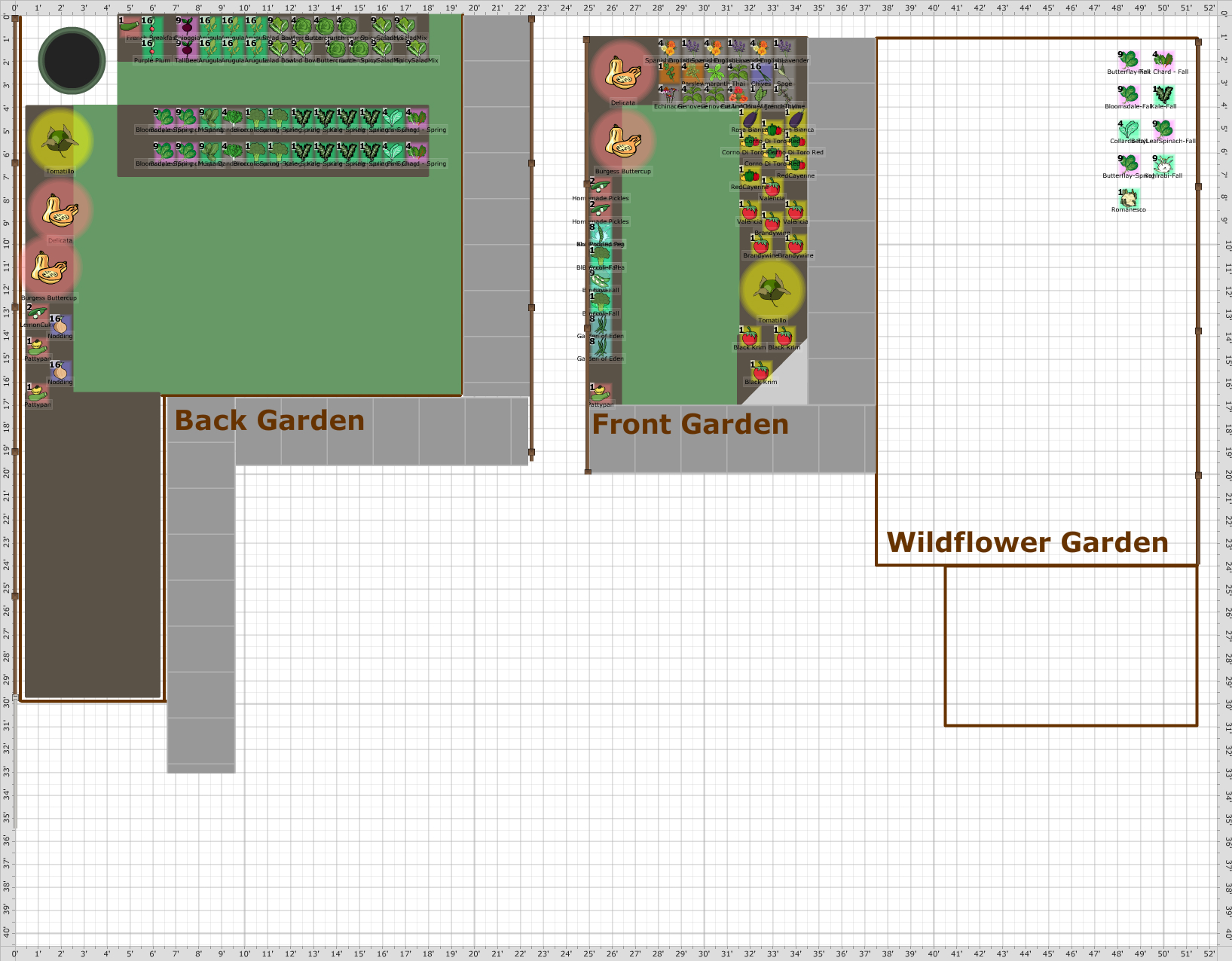 Garden Plan - 2015: Backyard -1st attempt