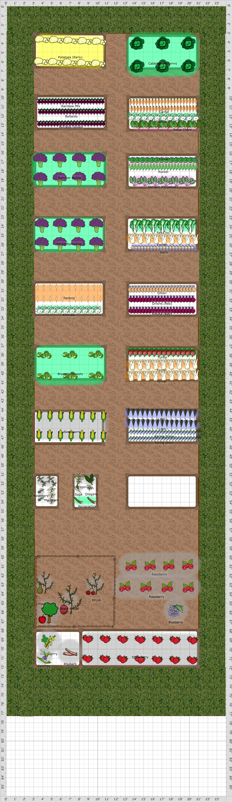 Garden Plan - 2017: Ramsgate allotment plot 17 Spring