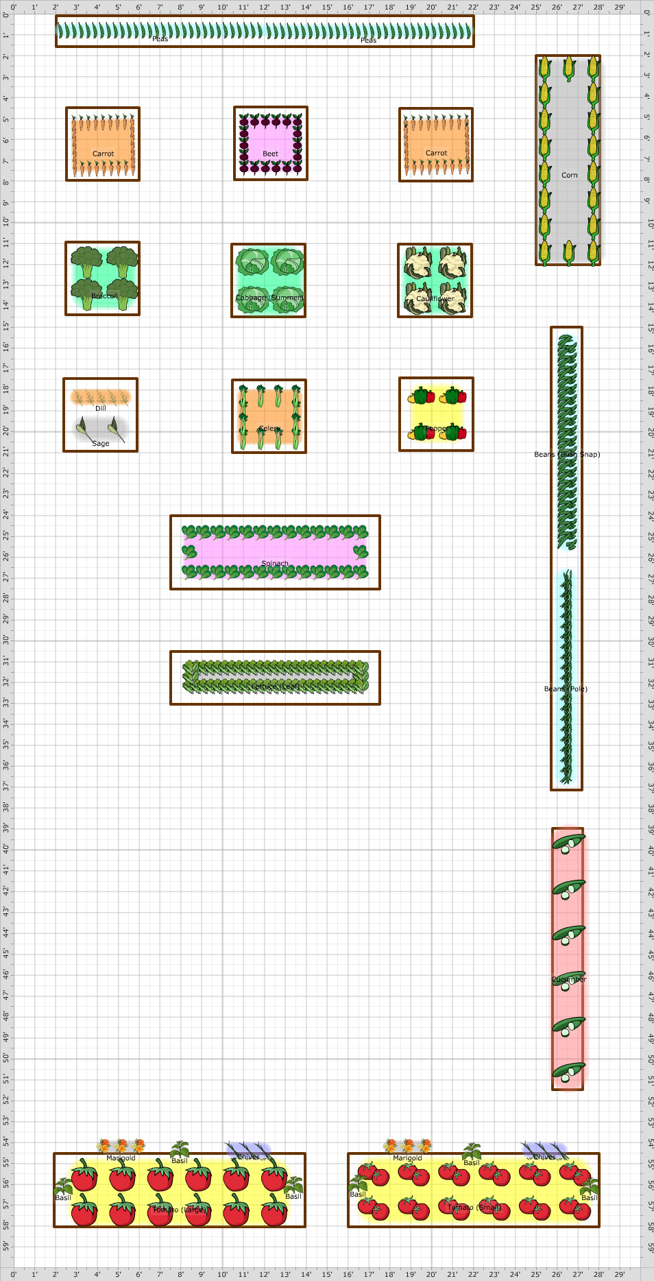 Garden Plan - 2017: Main garden