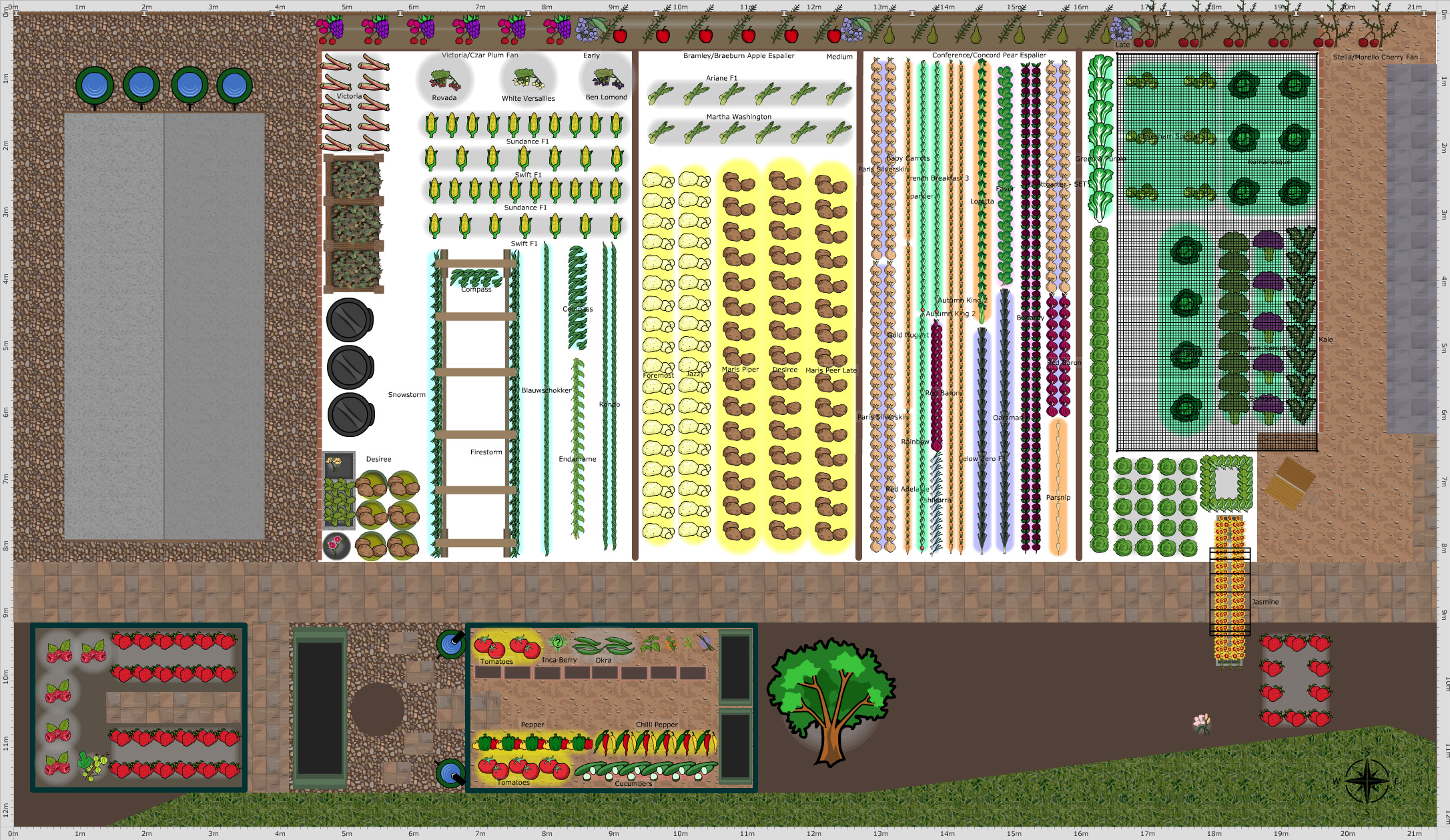 Garden Plan - 2018: Trevors Plot