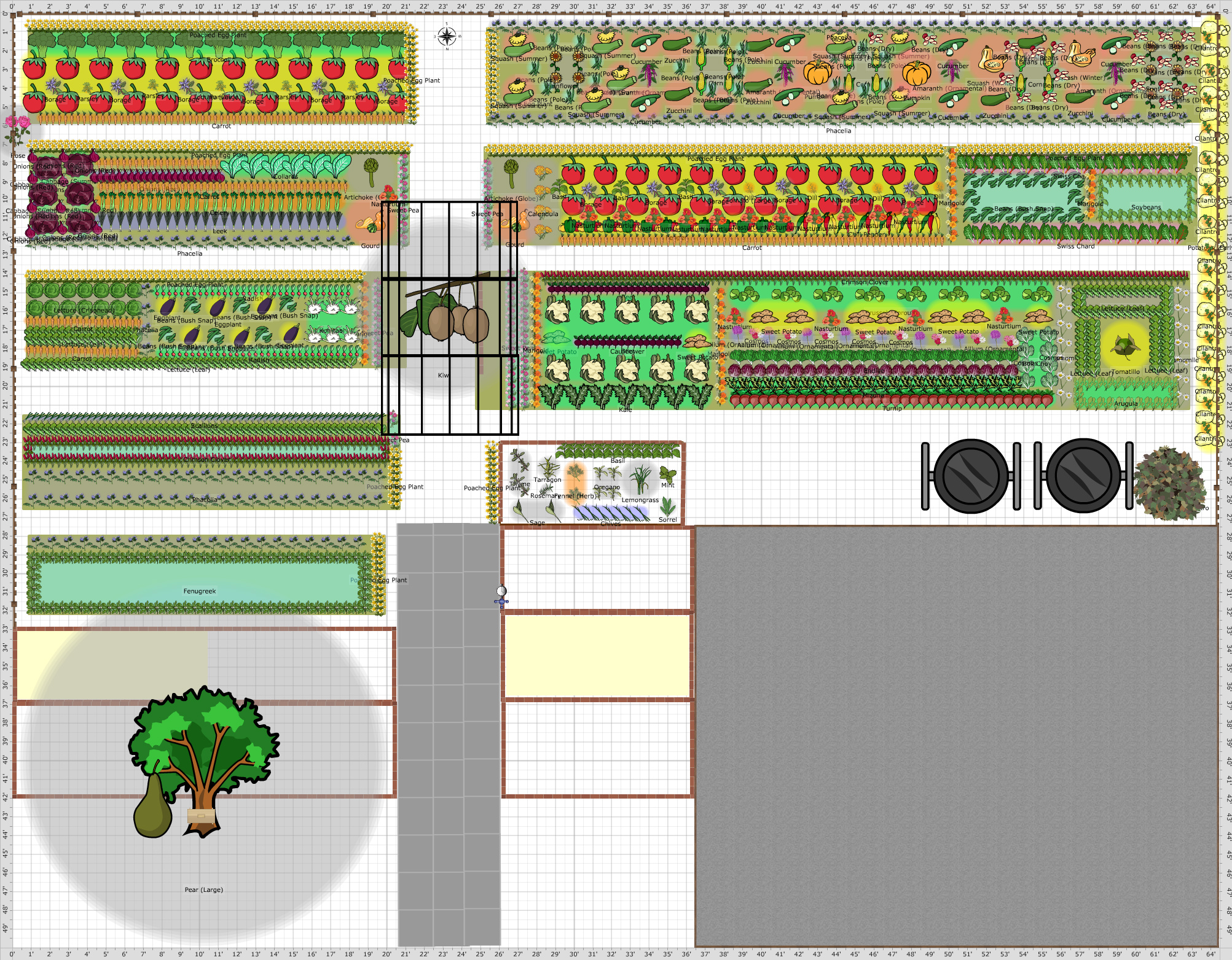 Garden Plan - 2018: Traniello Garden (accurate)