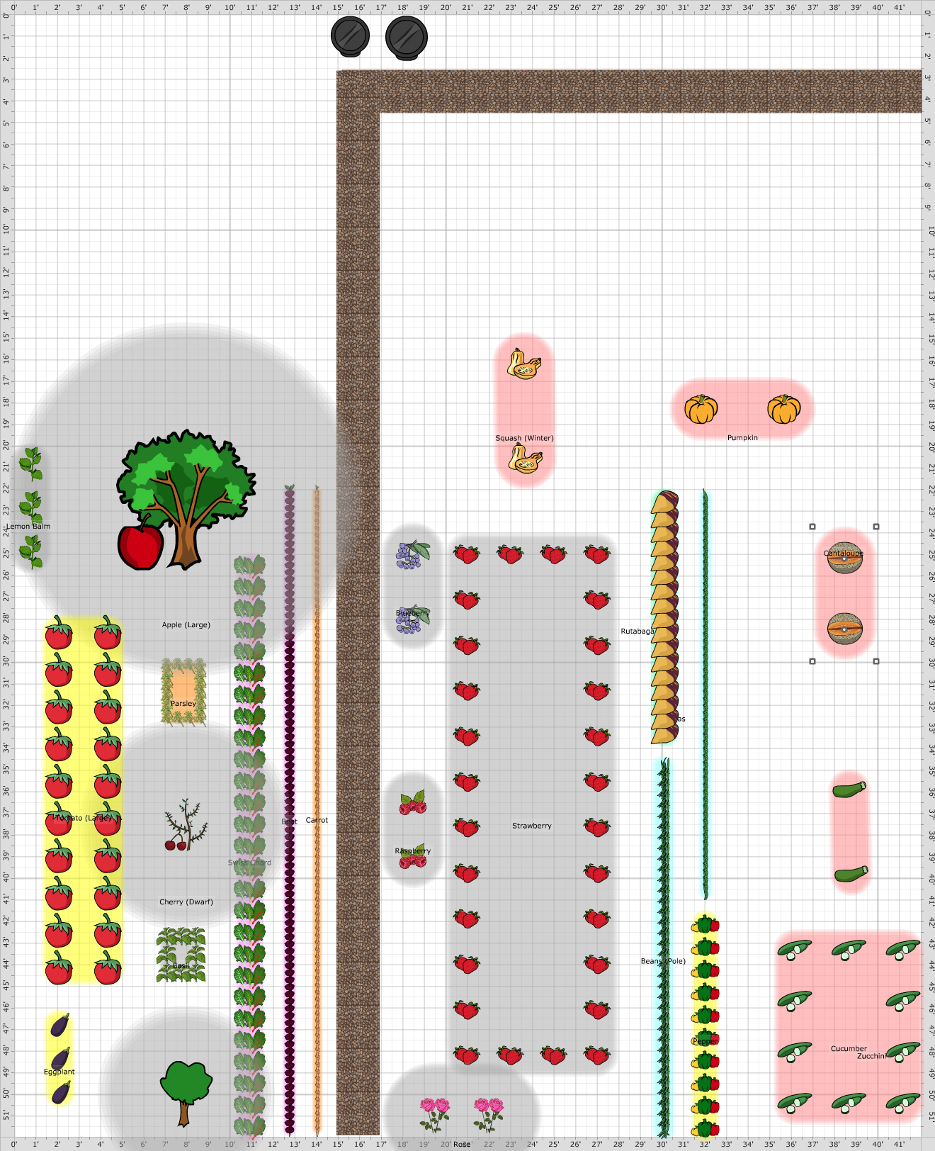 Garden Plan - 2018: cabin garden