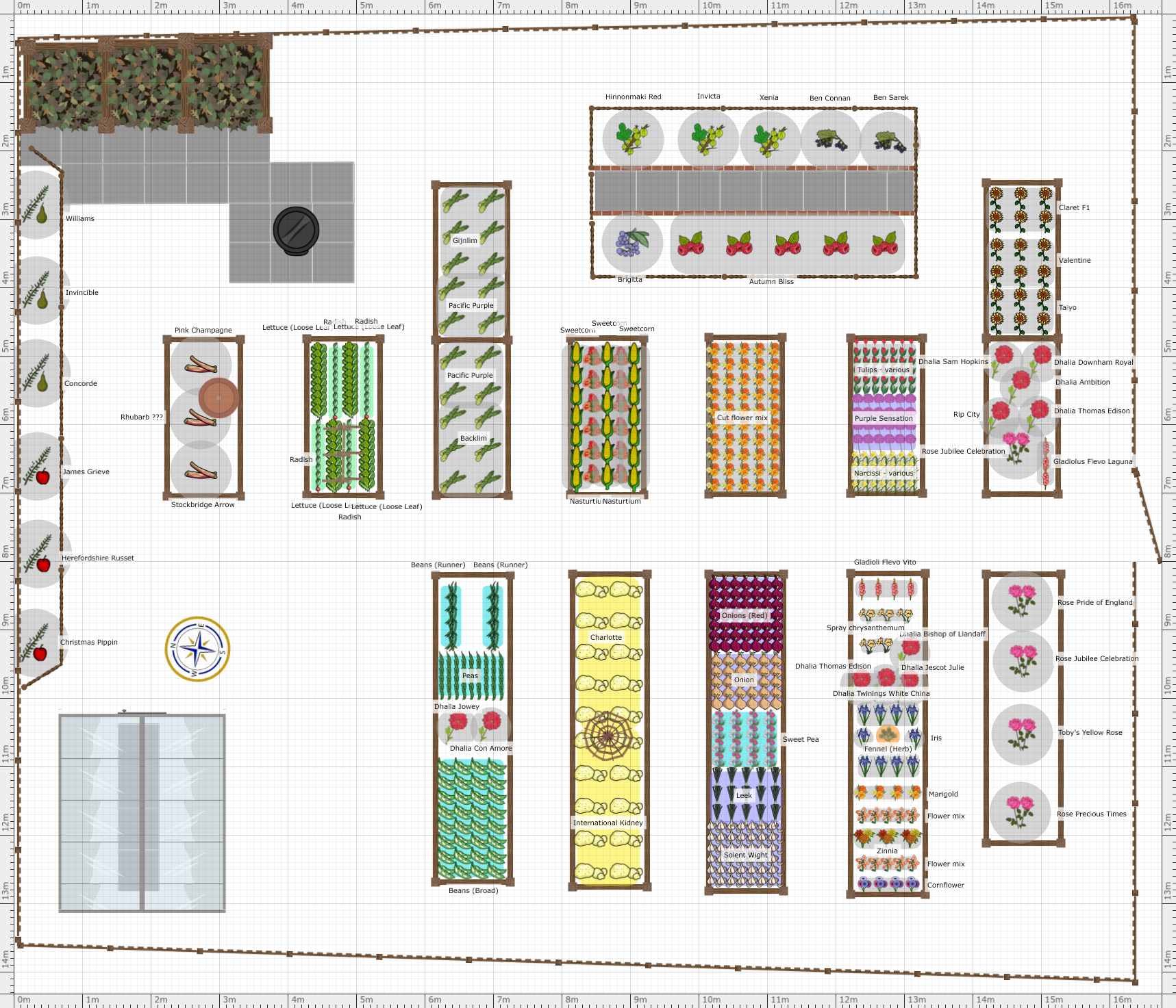 Garden Plan - 2019: Bramlea veg plot